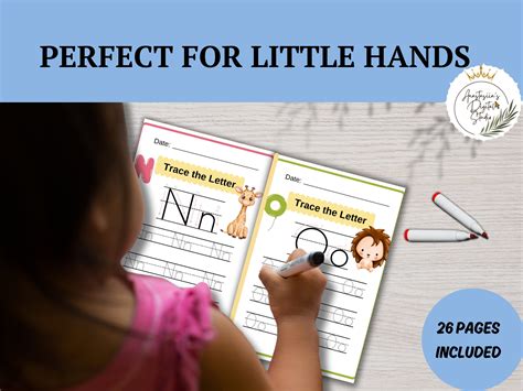 Abc Tracing Letters Printable Alphabet Letters Worksheet Pdf Etsy