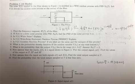 Solved Problem 1 10 Marks The Noise X T Applied To The Chegg Com