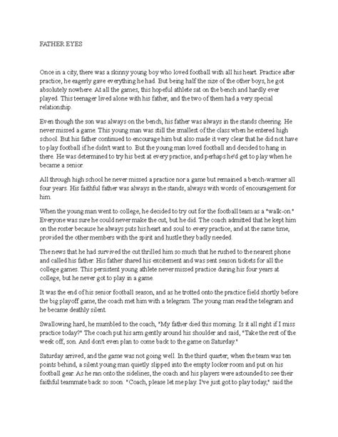 Narative Text Formalitas Father Eyes Once In A City There Was A