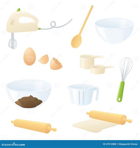 Baking Essentials Stock Vector Illustration Of Measuring 47013088