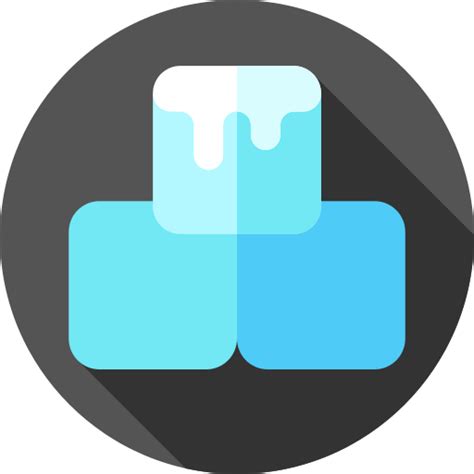 Ice Cubes Flat Circular Flat Icon