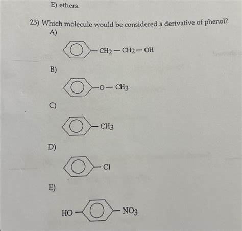 Solved Which molecule would be considered a derivative of | Chegg.com