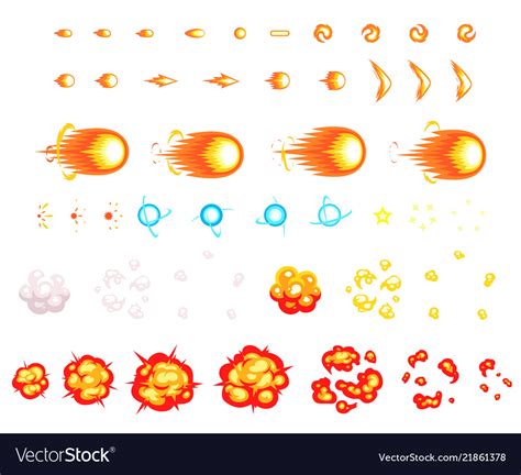 Miscellaneous Shoot Game Sprites Royalty Free Vector Image
