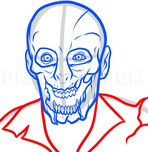 How To Draw A Walker Walking Dead Zombie Drawing Step By Step By