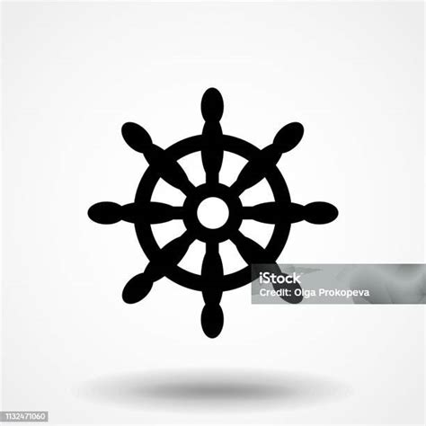 선박 바퀴 벡터 아이콘입니다 선박의 스티어링 휠 심플한 디자인 골동품에 대한 스톡 벡터 아트 및 기타 이미지 골동품 돛 라벨 Istock