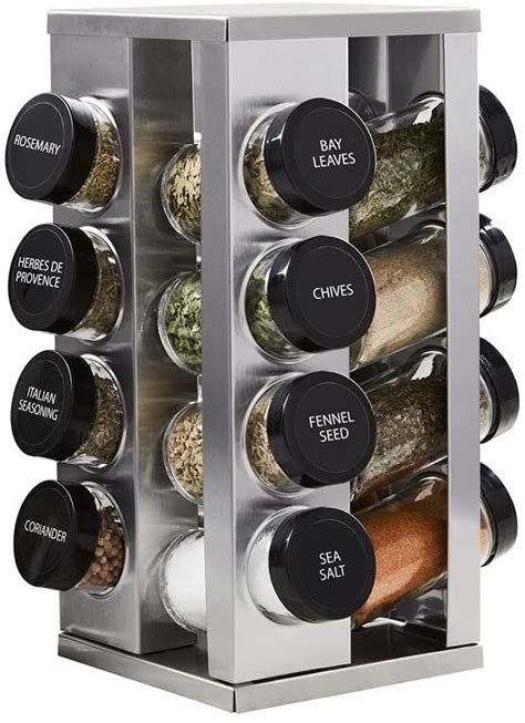 Jar Revolving Countertop Spice Rack With Spices Included Free Spice Refills For Years Artofit