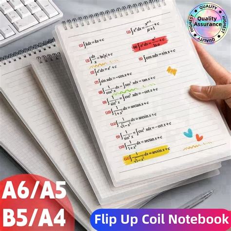 Muji Styled A6 A5 B5 A4 Vertical Type Notebook Coil Notebook Flip Up Notebook Steno Notebook