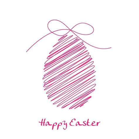 Huevo De Pascua Rosado De Vector Scibble Vector Premium
