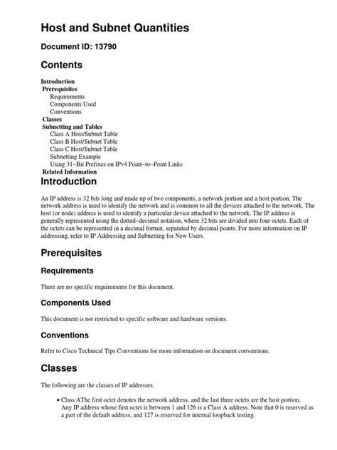 Pdf Ip Subnet Mask Dokumentips