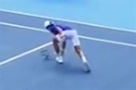 South Korean Tennis Player Soonwoo Kwon Smashes Racket