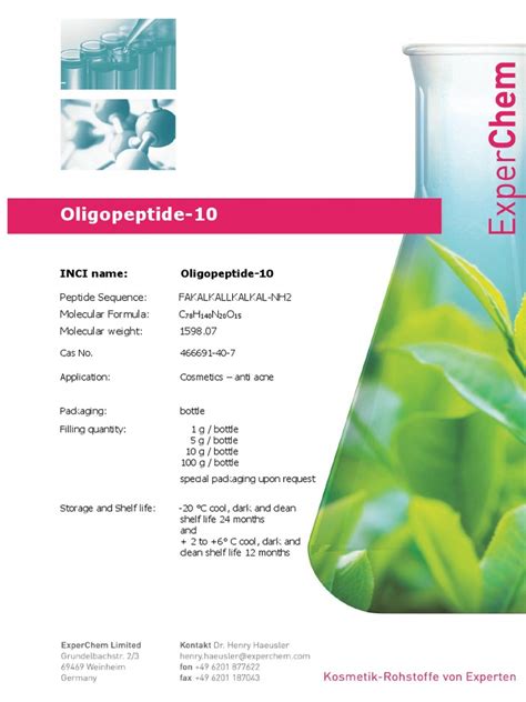 Oligopeptide 10 Productinformation ExperChem PDF | PDF | Bacteria ...