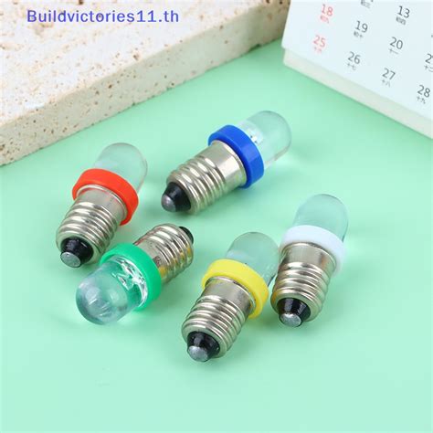 Buildvictories11 ฐานหลอดไฟ Led E10 12v Dc สีขาวเย็น 5 ชิ้น Shopee