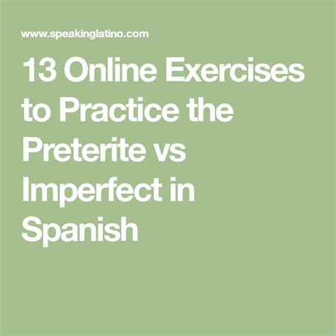 Master The Preterite Vs Imperfect In Spanish