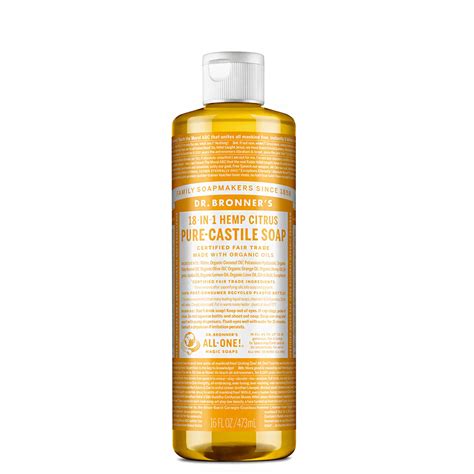 Dr Bronners 18 In 1 Hemp Citrus Pure Castile Soap 16oz
