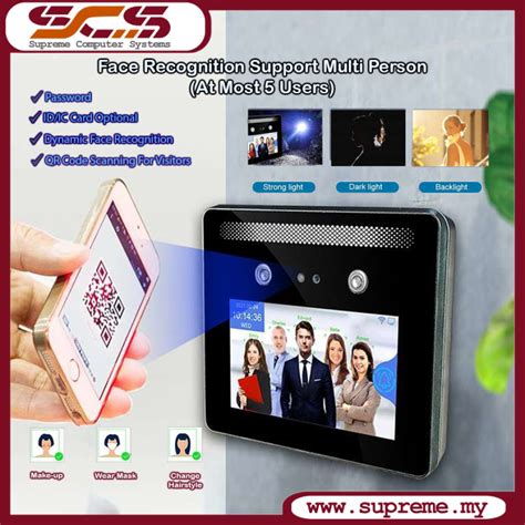 multi 5 person biometric face recognition linux attendance door access
