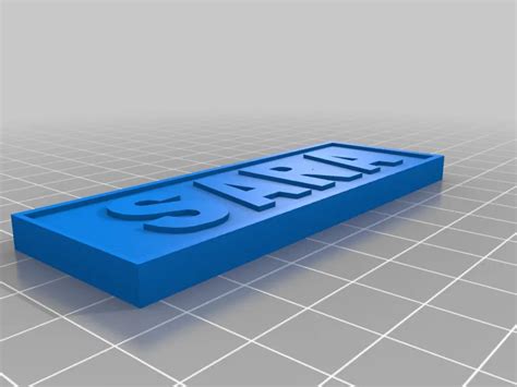 Sara Name Tag By Andystechgarage Download Free Stl Model