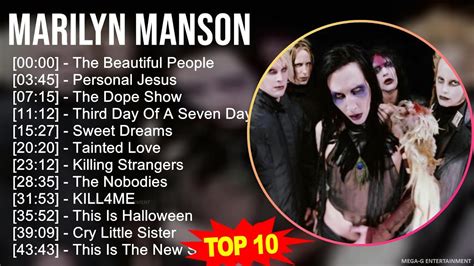 M A R I L Y N M A N S O N MIX Grandes Exitos Best Songs S Music Top Industrial Metal H