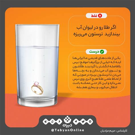 اینفوگرافیک با انداختن طلا در لیوان آب، ترستون می‌ریزه بهداشت نیوز