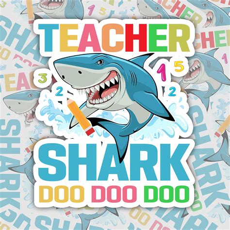 Teacher Shark Doo Doo Doo Tablet Decal Sticker Idea Sticker Etsy