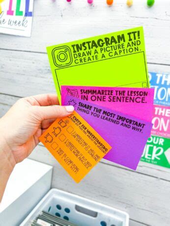 Quick And Easy Assessment With Exit Tickets Teach Create Motivate