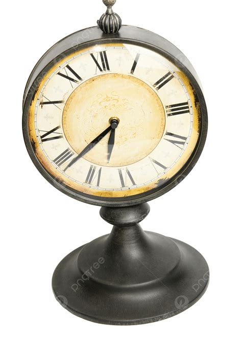 An Old Vintage Clock Face Decoration Round Roman Second Png