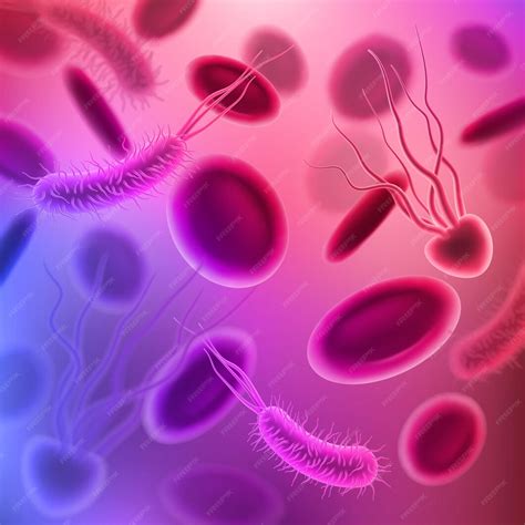 Bacterias Virus Glóbulos De Patrones Sin Fisuras Vector Premium