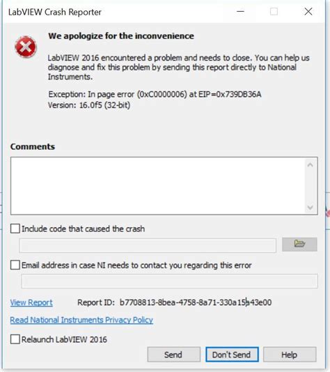 Error 0xc0000006 Cannot Open Vi Ni Community