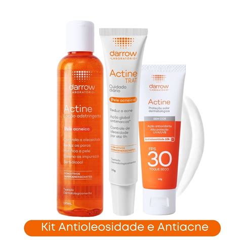 Kit Antioleosidade Tonico Adstringente Actine Gel Secativo