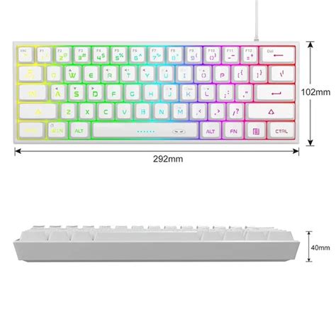 Magegee Ts91 Wired Membrane Rgb Gaming Keyboard Discountstore