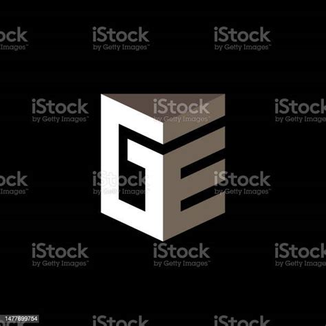 Ge 이니셜 또는 3d 로고 벡터 디자인 요소 또는 3d 아이콘입니다 G 및 E 모노그램 또는 로고 타입 3차원 형태에 대한