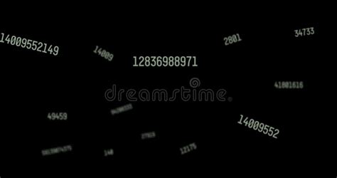 Image Of Floating Changing Numbers Over 3d Model Of Human Brain