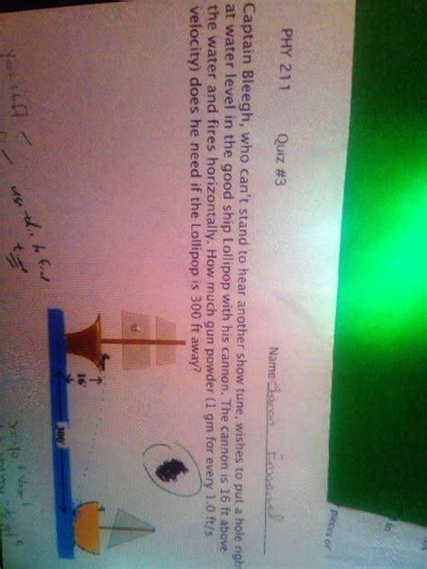 Solved Projectile Motion Question In Physics Help Please Chegg