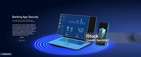 Cybersecurity And Data Protection Concept Shield Laptop And Smartphones