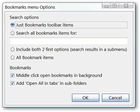 Reduce Your Bookmarks Toolbar To A Toolbar Button