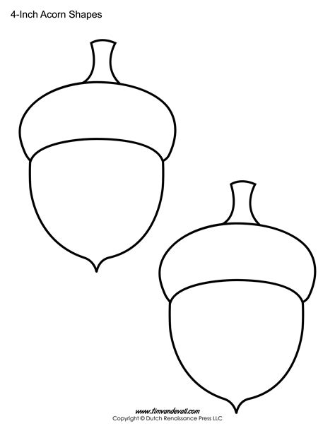 Acorn Template Printable Acorn Template Printable