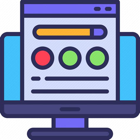Landing Page Layout Computer Website Icon Download On Iconfinder