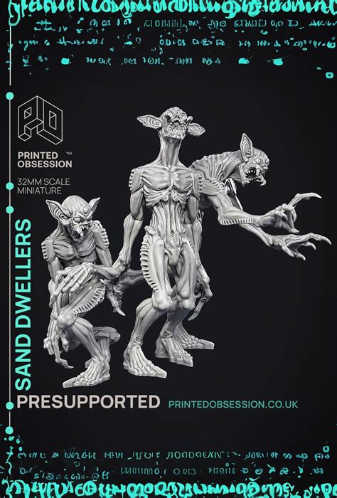 Sand Dwellers 3 Models Wondering Desert Presupported