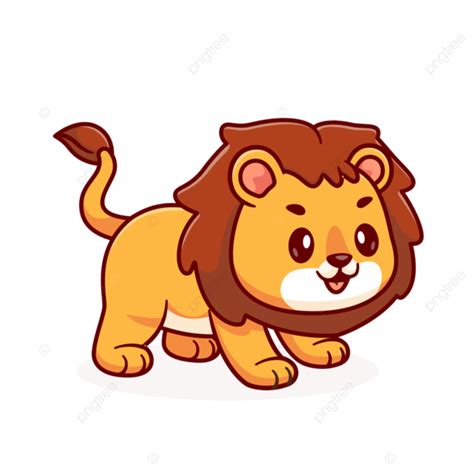 Creative Vector Hand Drawn Cute Lion Illustration Hand Draw Lion