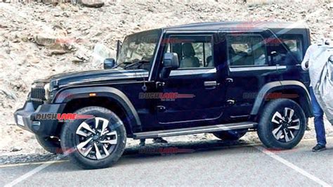 Mahindra Thar Roxx Spied Again Ahead Of Launch Gets New Alloy Wheels