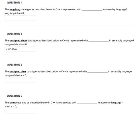 Solved Question 4 The Long Long Data Type As Described Below