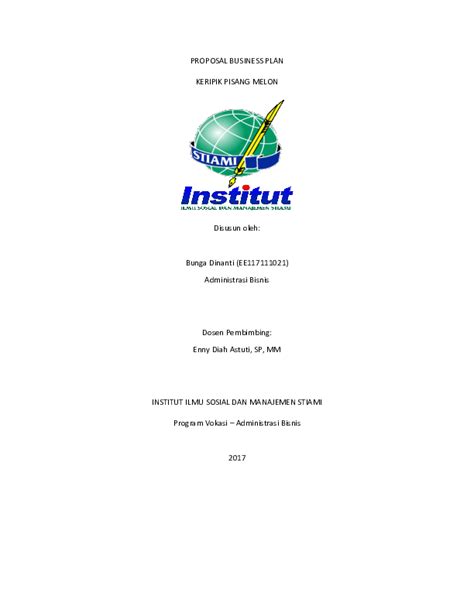 Download Contoh Proposal Usaha Keripik Pisang