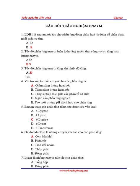(123doc) - Trac-Nghiem-Hoa-Sinh-Tong-Hop-Co-Dap-An | PDF