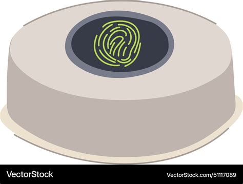 Hand Biometric Security Device Cartoon Royalty Free Vector