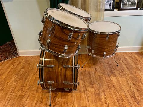 1970s Rogers Powertone Drum Set Koa 24 14 15 18 Drugans Drums And Guitars