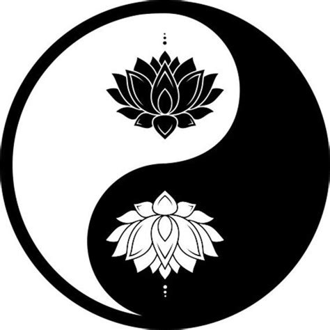 Lotus Yin And Yang Etsy Yin Yang Designs Yin Yang Tattoos Ying