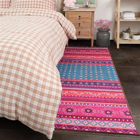 Mandala Pattern Bedside Rug Bohemia Style Long Size Rug For Kitchen