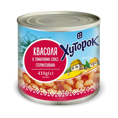 Квасоля в томатному соусі Хуторок 425 мл