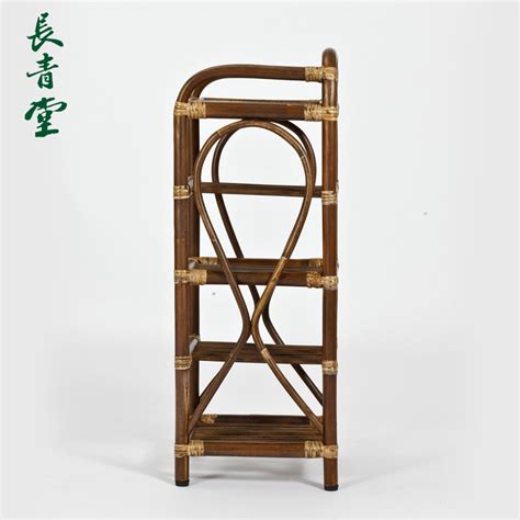长青堂藤编入门鞋架多层简易家用门口转角鞋子收纳藤架子置物架虎窝淘