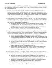 ECON Problem Set Pdf ECON Spring Problem Set This Problem Set Is Due At