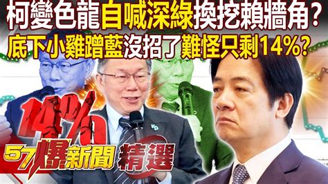 柯文哲變色龍「自喊深綠」換挖賴清德牆角？底下小雞蹭藍「沒招了」難怪只剩14？ 羅旺哲 黃暐瀚 張禹宣 董智森 李易修 李明賢 徐俊相